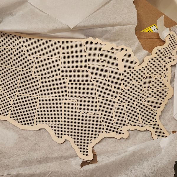 Stitchable Wooden US State Map | Cross Stitch & Embroidery United ...