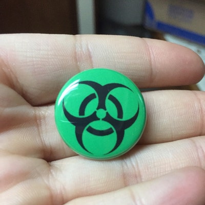 Biohazard Symbol Pinback Button Badge 1 Inch 1 - Etsy