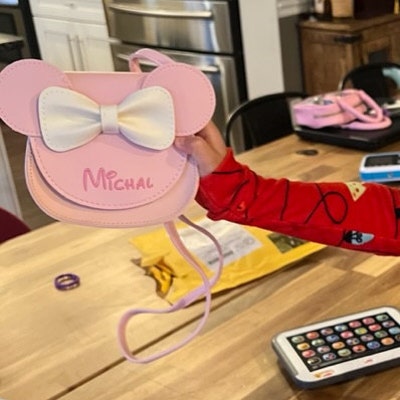 Personalized Round Flower Girl Purse, Custom Name Handbag for Girls ...