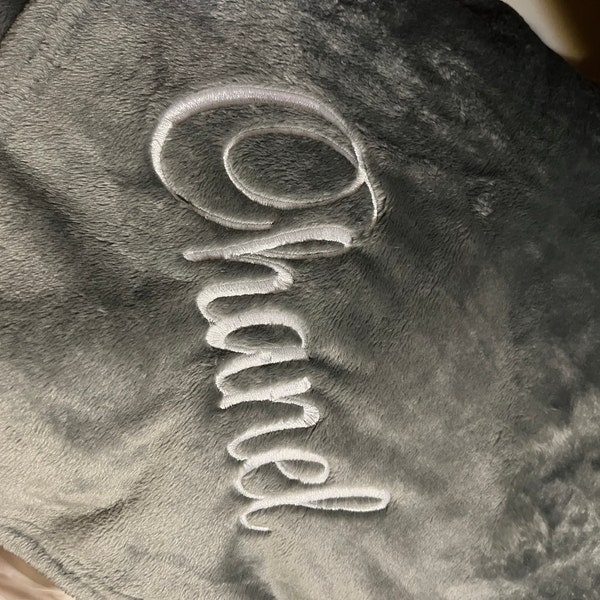 Adult Fleece Throw-personalized Custom Embroidered Blankets Cursive ...