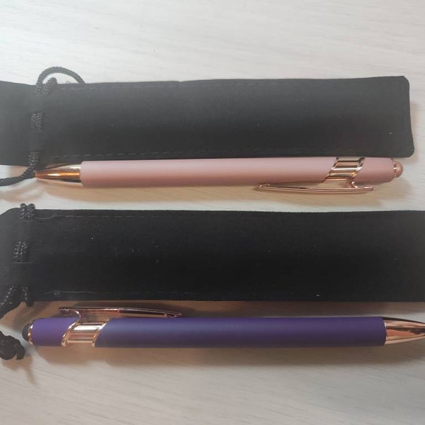 Personalised Gold and Black Retractable Ballpoint Pen, Gift for Him ...