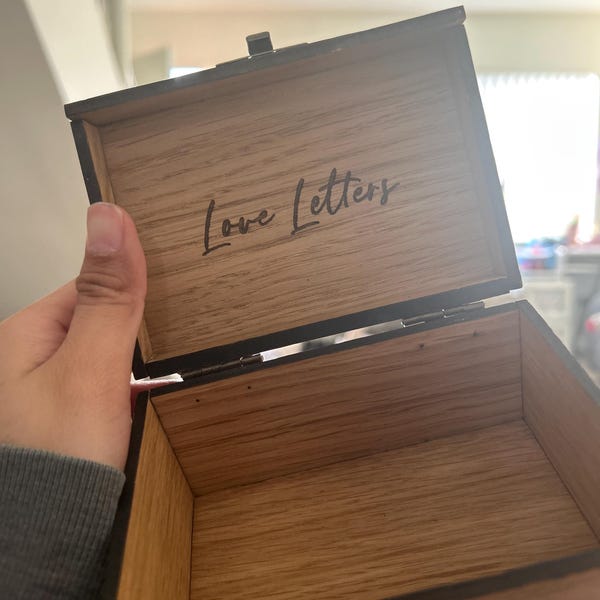 Custom Memory Keepsake Wooden Love Box With Personalization ...
