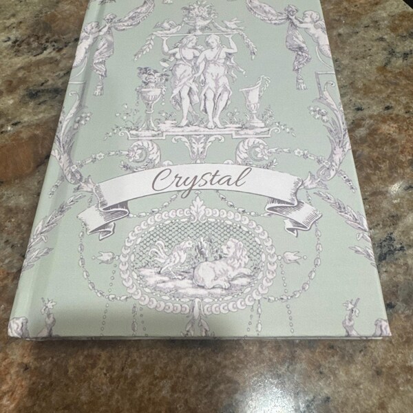 Custom Name Toile De Jouy Aesthetic Journal Pink Notebook Gift for Her ...