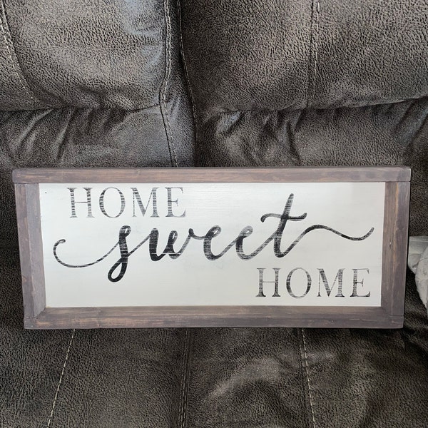 Rustic Home Sweet Home Sign/cottage/farmhouse Decor/living Room Decor ...