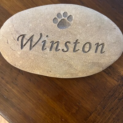Small River Stone Pet Memorial Custom Engraved Free Shipping - Etsy