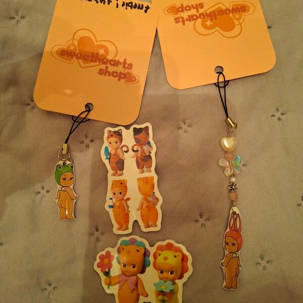 Cute Trinket Keychains / Bag Charms Kawaii Gacha Japanese Food Charm ...