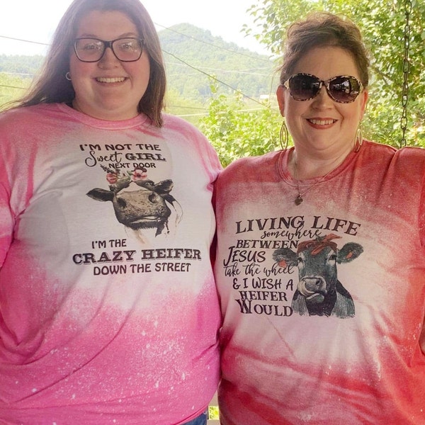 Crazy Heifer - BLEACH Shirt - HEIFER Shirt - Funny Cow Shirt ...