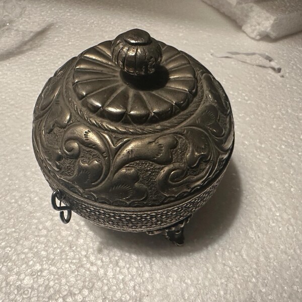 Vintage Victorian Era Brass Bird Cage, Carved Brass Pinjara ...