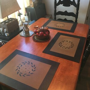 Early American Floorcloth. Primitive Floor Cloth. Folk Art | Etsy