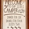 Welcome to Our Camper Sign With Frame,camper Decorations,personalized ...