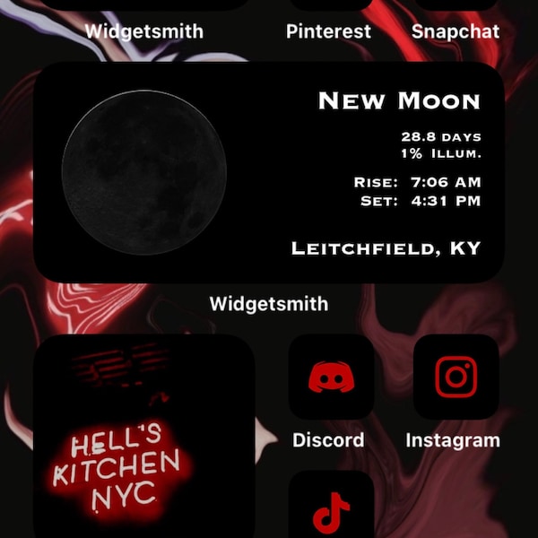 Red and Black App Icons | Phone Theme, Widgets (digital Download) - Etsy