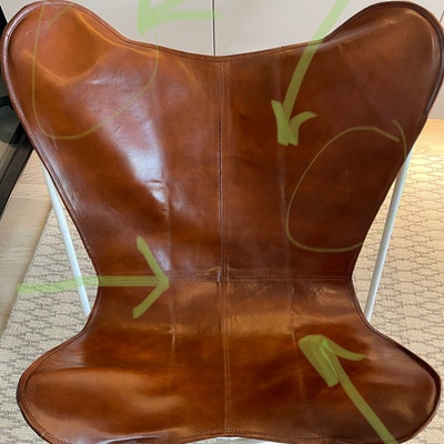 Butterfly Chair Frame Handmade Chair Powder Coated Steel Frame Black ...