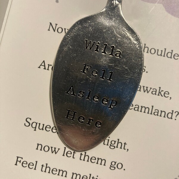 Personalized Spoon Bookmark, Custom Bookmarks, Flattened Spoon Bookmark ...