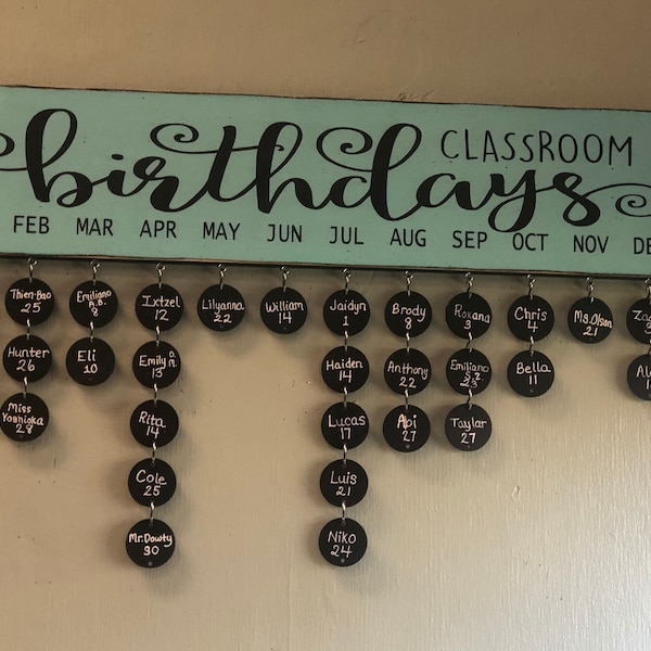 Classroom Decor, Classroom Birthday Board, School Decor, Class Birthday ...