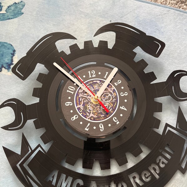 Car Service Personalized Wall Clock Made From Vinyl Record, Unique Gift ...