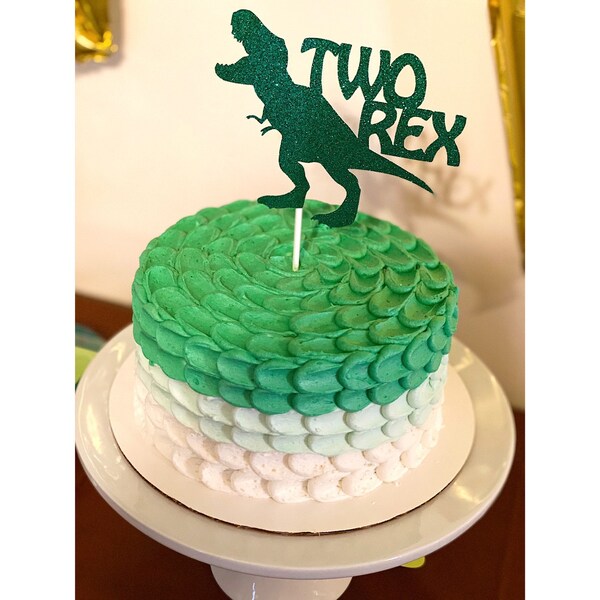 Two Rex Cake Topper, Two Rex Sign, Two Rex Party Decor, Dinosaur ...