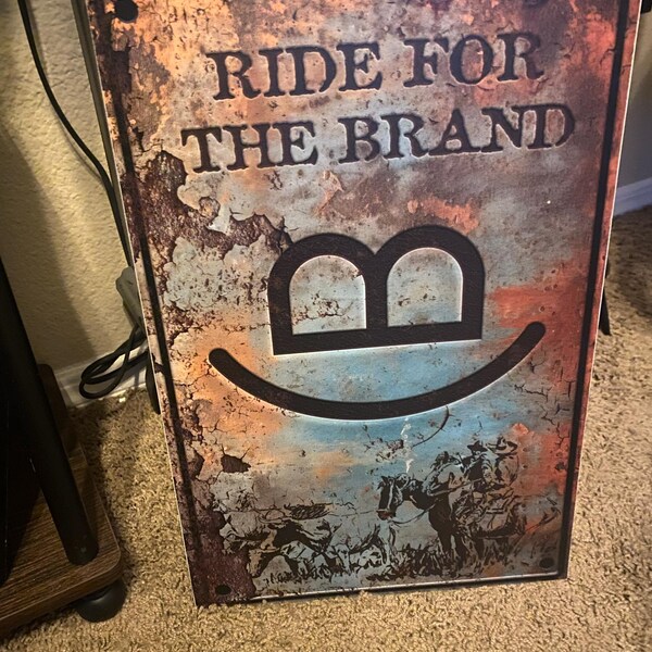Bull Rider Rodeo Sign Powder Coated Metal Wall Decor for Western Theme ...