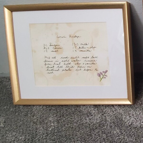 Keepsake Handwritten Frame - Freestanding or Hanging- Includes Editing ...