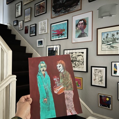 EMERY Original Painting 'taking a Deep Breath From What She Learned ...