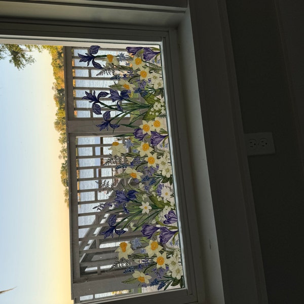 39" Gift Border Window Cling Decal Christmas Decoration. Reusable Vinyl ...