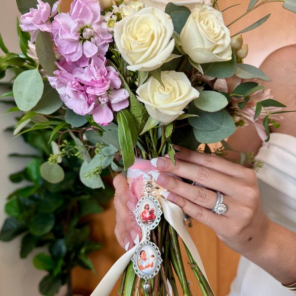 Charms for Bouquets, Photo Bouquet Charm, Personalized Bouquet Charm ...