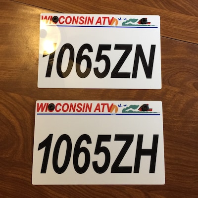 Custom ATV License Plate FREE SHIPPING wisconsin Department of Natural ...