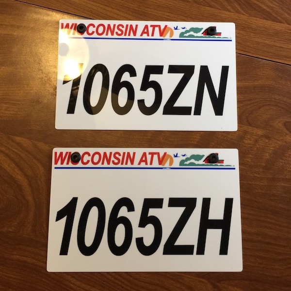 Custom ATV License Plate ****FREE SHIPPING**** **wisconsin Department ...
