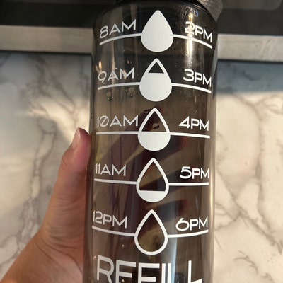 Water Bottle Tracker Motivational Water Bottle Water Bottle With Hourly ...