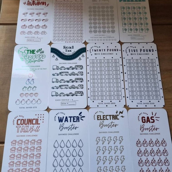 Cheap as Chips Savings Challenge DIGITAL DOWNLOAD Printable Savings ...