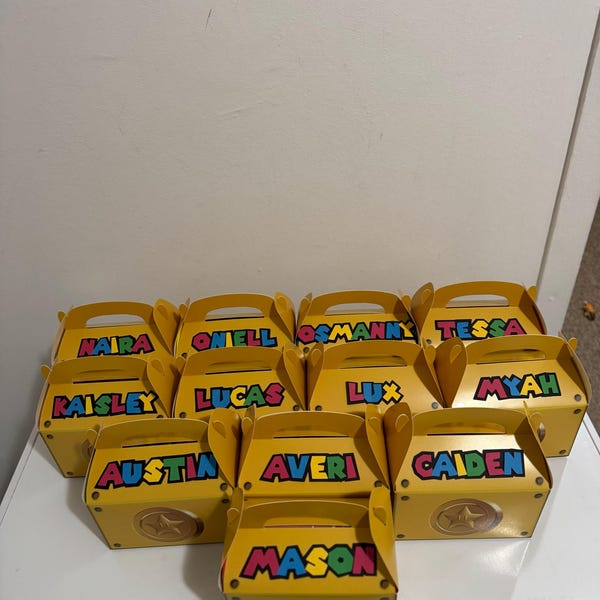 Mario Inspired Custom Name Tags - Etsy