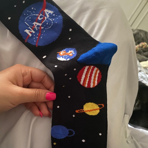 Space Planets Funny Socks | Astronaut NASA Galaxy Cosmic Odd Present ...