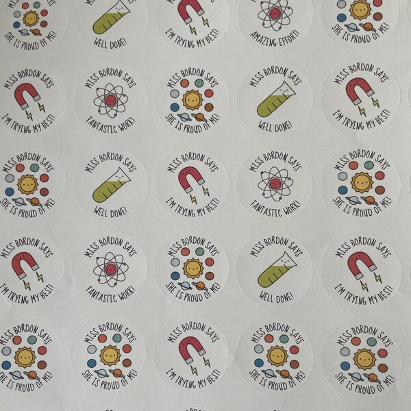 Maths Stickers Teacher Stickers Reward Stickers Personalised Stickers ...