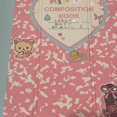 Composition Book Pastel Pink and Blue iPad Case Notebook Cute Kawaii ...