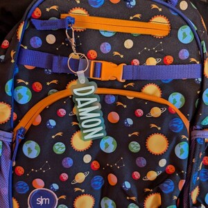 Backpack Name Tag Acrylic Keychain Personalized Acrylic Name Tag Diaper ...