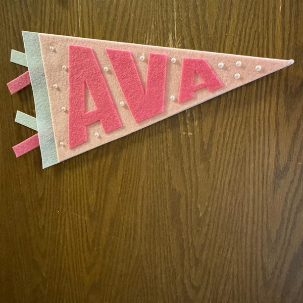 Dorm Sign Name Pennant - Etsy