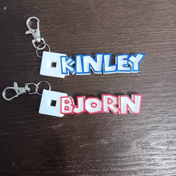 ROBLOX Personalized Custom Name Tag, Keychain, Keyring, Zipper Pull ...