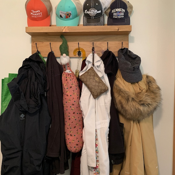 Entryway Key Organizer With Mail Slot, Coat Rack With Shelf, Mail ...