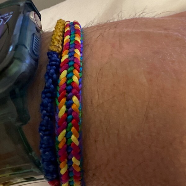 St. Patrick's Day Necklace, Hand-woven Satin Thread Flat Braid in Green ...