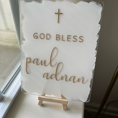 God Bless Acrylic Sign - Etsy