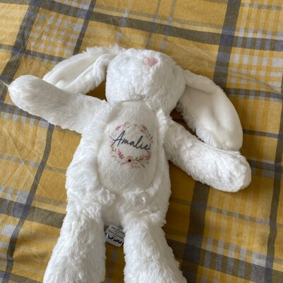 Personalised Bunny Rabbit, New Baby Gift, Customised Plush Soft Toy ...