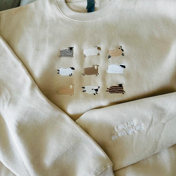 Lost Sheep Embroidered Sweatshirt | Matthew 18:12 Bible Verse Christian ...