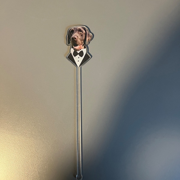 Printed Signature Dog Pet Stir Stick, I Do Too & Dog of Honor, Tuxedo ...