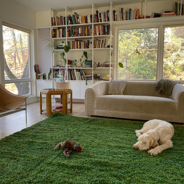 Moroccan Cobalt Blue Rug - Moroccan Solid Rug - Beni Ourain Rug ...