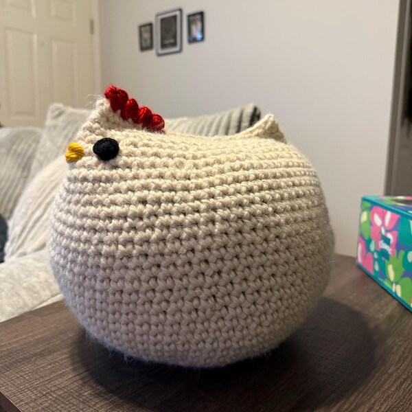 Giant Chubby Chicken Crochet PDF Pattern No Sew Beginner Friendly ...