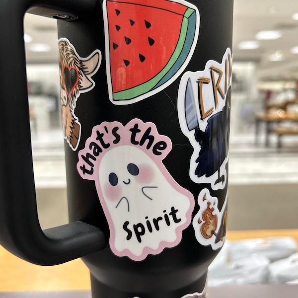 That's the Spirit Ghost Sticker | Waterproof Vinyl Decal - Etsy