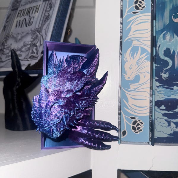 Emerging Phoenix Bookend/book Nook | Bookish Decor | Unique 3D Printed ...