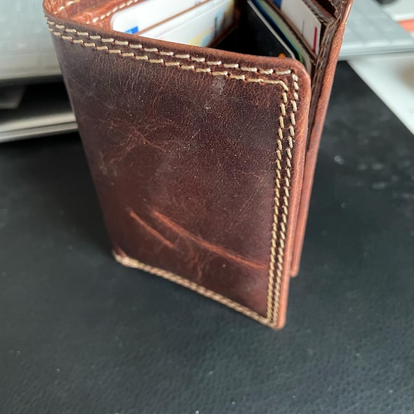 AG Wallets Personalized Mens Handmade Vintage Distressed Leather ...