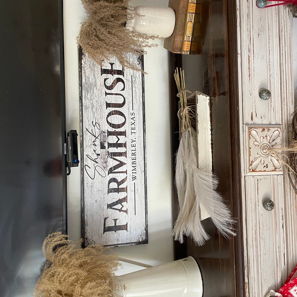 Rustic Farmhouse Sign, Huge Farm Sign, Custom Family Name Farmhouse ...