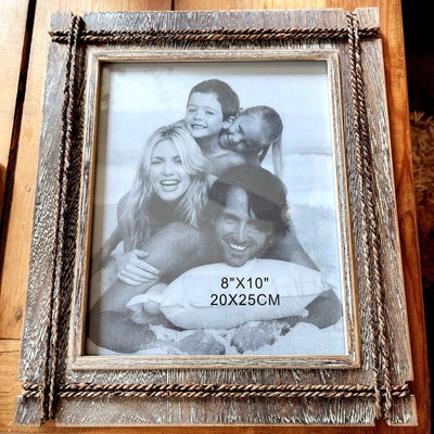 Wooden Picture Frame Vintage Style Rustic Looking Wood Frames for Table ...