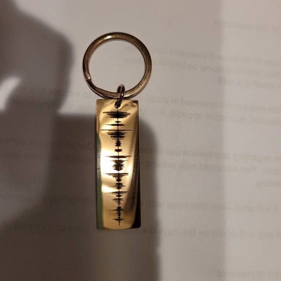 Soundwave Keychain With QR Code, Soundwave Art QR Code, Voice Recording ...
